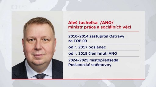 Nový ministr spravedlnosti Jeroným Tejc, na MPSV míří Aleš Juchelka ...